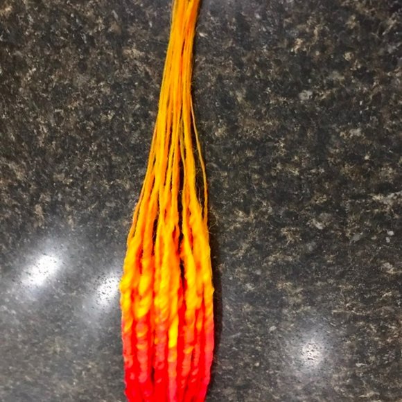 Damnation Hair | Hair | 25 Fire Flame Dreads Dreadlock Hair Extensions ...